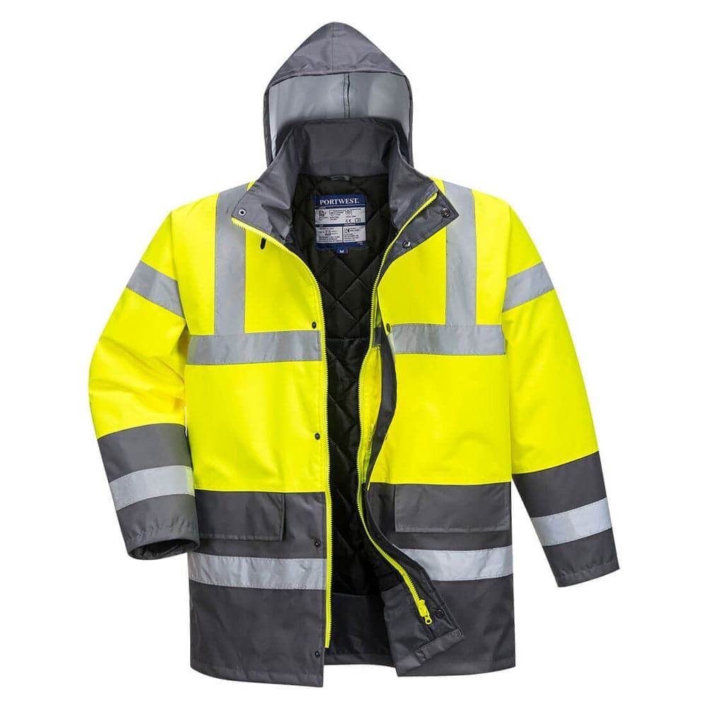 Portwest S466 Hi-Vis Contrast Waterproof Traffic Jacket – Workwear ...